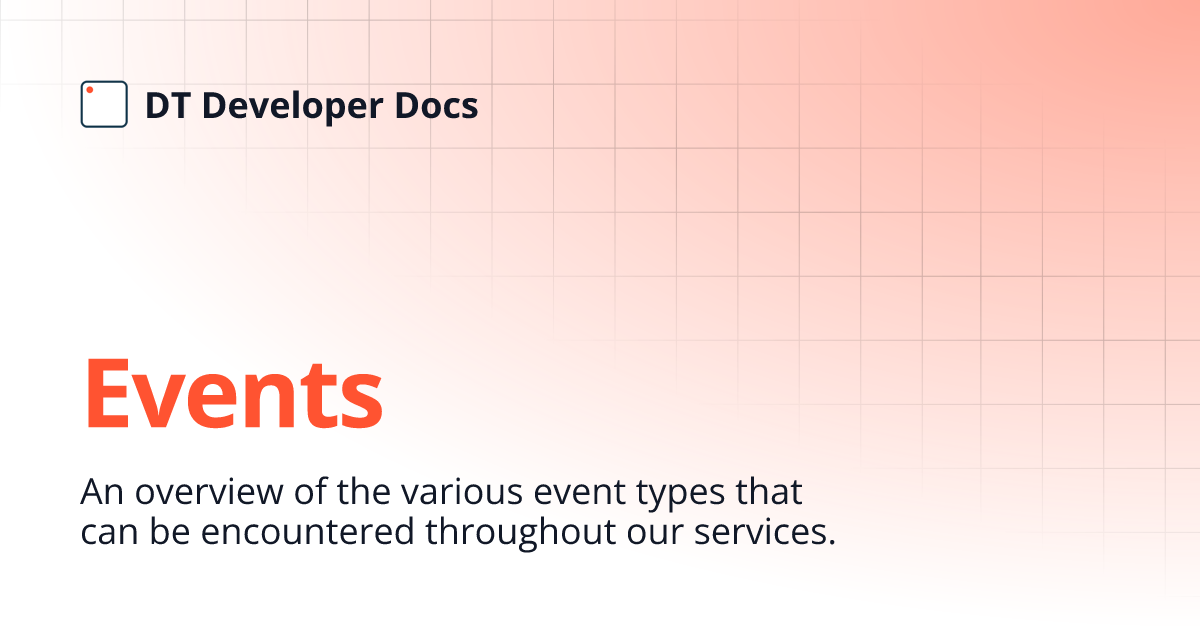 Events | DT Developer Docs