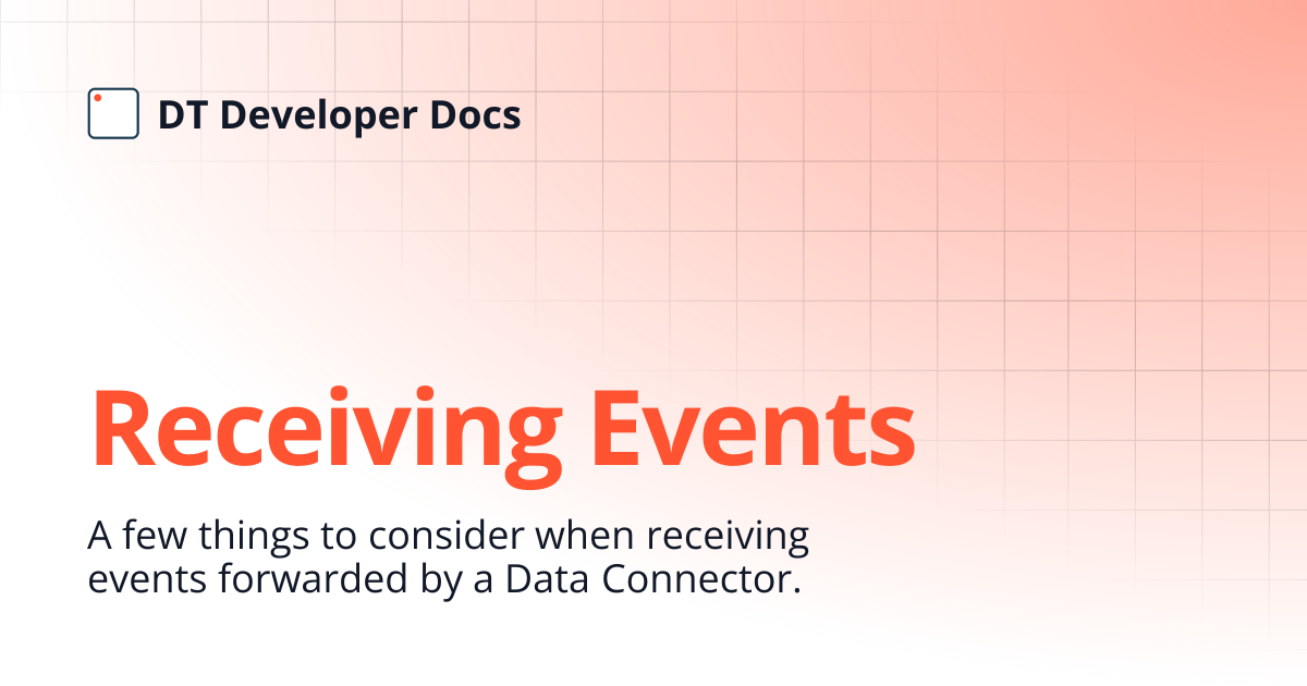 Receiving Events | DT Developer Docs